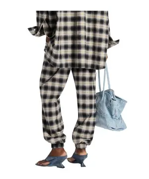 Attico Plaid Drawstring Trousers - Multicolour