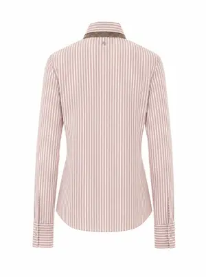 ANIYE BY Striped Shirt With Classic Collar And Curved Hem - No
