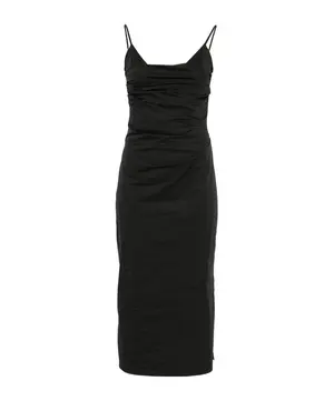 Patrizia Pepe Ruched Spaghetti-strap Midi Dress