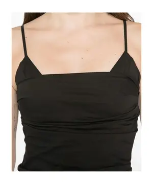Patrizia Pepe Ruched Spaghetti-strap Midi Dress