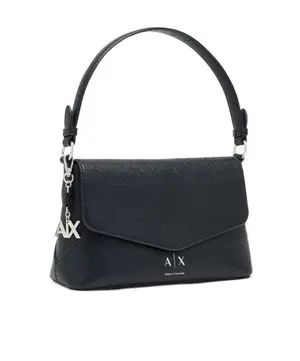 Armani Exchange Logo-plaque Pebbled Shoulder Bag