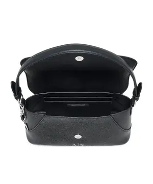 Armani Exchange Logo-plaque Pebbled Shoulder Bag