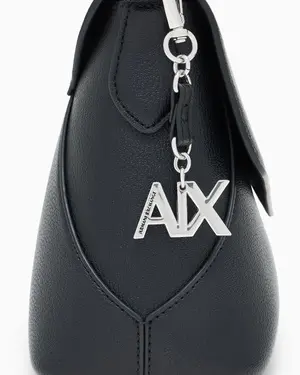 Armani Exchange Logo-plaque Pebbled Shoulder Bag