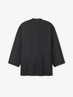 Fear Of God Collarless Wool Sport Jacket With Four-button Front
