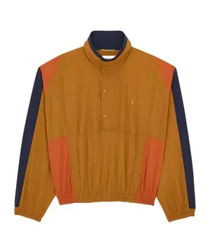 Saint Laurent Cassandre High Neck Windbreaker - Ocre Doree