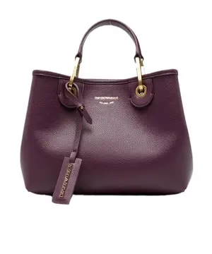 Emporio Armani Logo-print Pebbled Tote Bag - Multicolor
