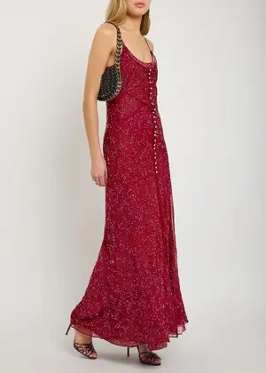 Rabanne Embellished Chiffon Maxi Dress