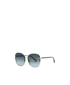Chloé Two-tone Square-frame Sunglasses - Blue