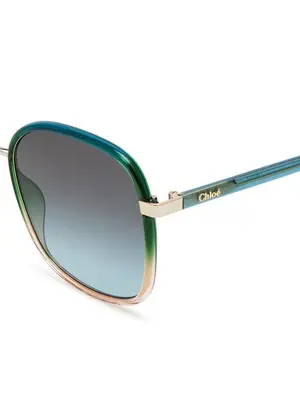 Chloé Two-tone Square-frame Sunglasses