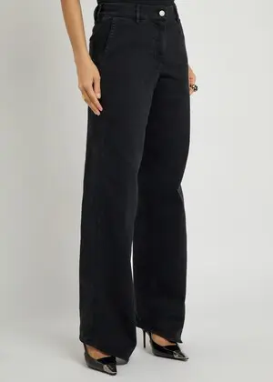 COURREGES Hammer Logo-embroidered Wide-leg Jeans