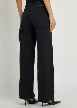 COURREGES Hammer Logo-embroidered Wide-leg Jeans