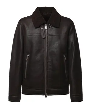 DONDUP Lapel-collar Zip-up Leather Jacket - Black