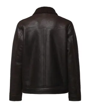 DONDUP Lapel-collar Zip-up Leather Jacket