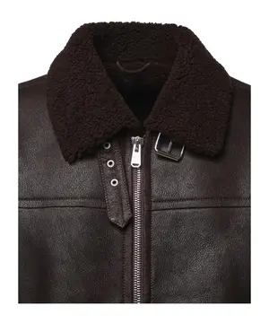 DONDUP Lapel-collar Zip-up Leather Jacket