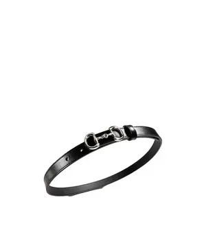 Gucci Thin Belt With Horsebit Buckle