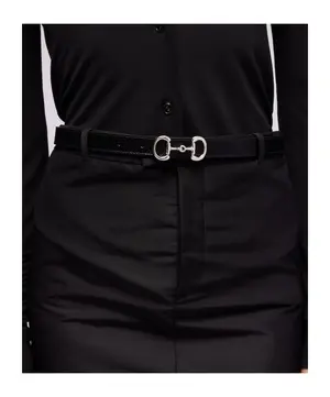 Gucci Thin Belt With Horsebit Buckle