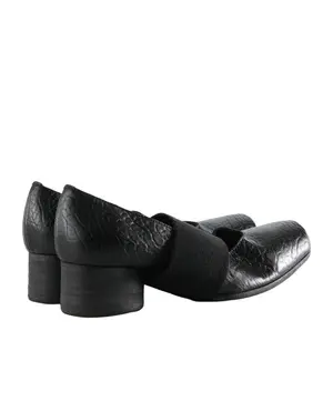 UMA WANG Square-toe Ballet Flats With Decorative Strap - Black