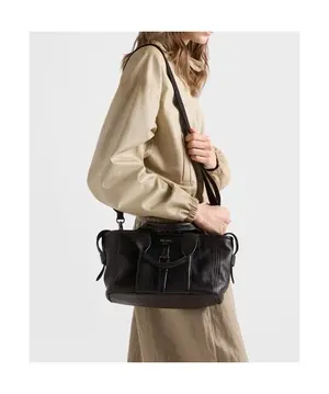 Prada Route Medium Leather Tote Bag
