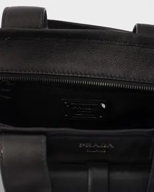 Prada Route Medium Leather Tote Bag