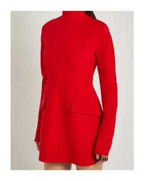 Sportmax Tefrite Darted High-neck Crepe Mini Dress