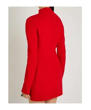 Sportmax Tefrite Darted High-neck Crepe Mini Dress