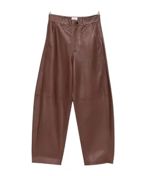 ALYSI Belt-loop Leather Trousers