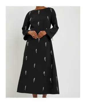 Simkhai Coretta Embellished Crepe Midi Dress