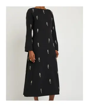 Simkhai Coretta Embellished Crepe Midi Dress