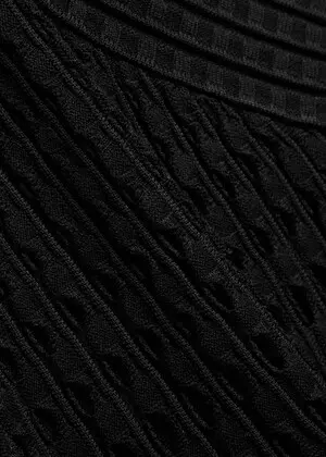 Simkhai Jenna Textured Knit Mini Dress - Black