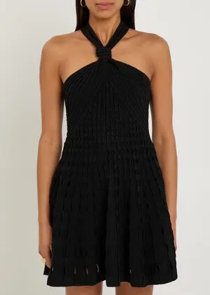 Simkhai Jenna Textured Knit Mini Dress - Black