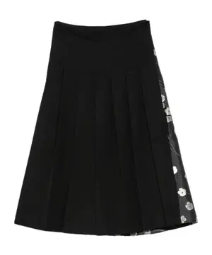 Stine Goya Pleated Midi Skirt - Black