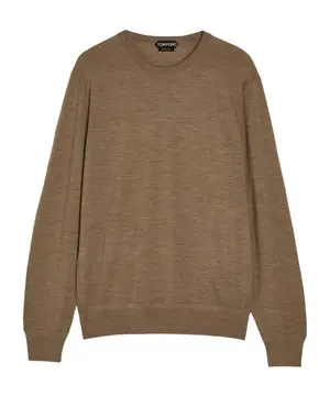 TOM FORD Crew-neck Wool Jumper - Brown