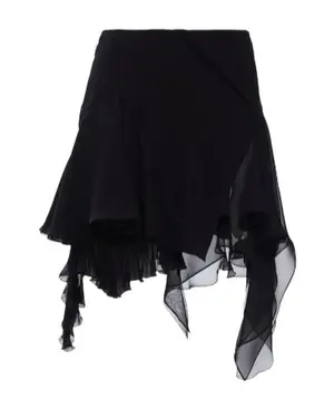 Versace Asymmetrical Ruffle Hem Mini Skirt