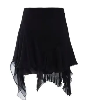 Versace Asymmetrical Ruffle Hem Mini Skirt