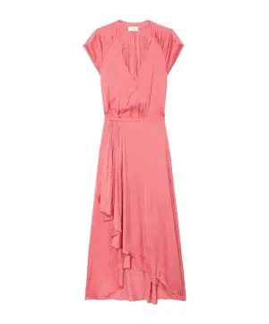 Zadig&Voltaire Mid-length Satin Dress With Ruffled Hem