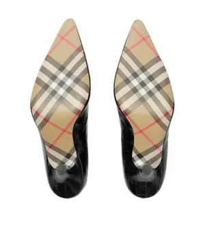 Burberry Crocodile-effect Leather Pointed-toe Pumps