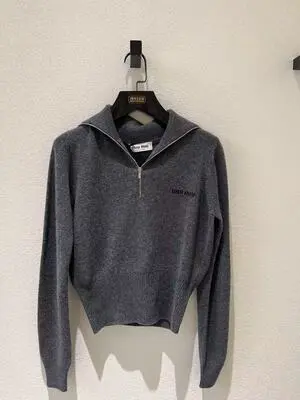 Miu Miu Cashmere Half-zip Sweater