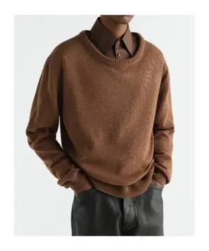 LEMAIRE Crew-neck Sweater In Alpaca Wool Blend