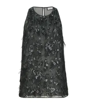 BRUNELLO CUCINELLI Crispy Silk Top With Dazzling Lynx Embroidery