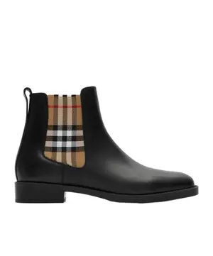 Burberry Leather Hampstead Chelsea Boots