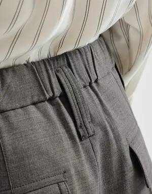 Brunello Cucinelli Tropical Luxury Wool Formal Shorts