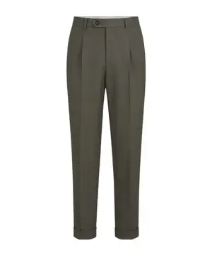 Brunello Cucinelli Virgin Wool Canvas Trousers