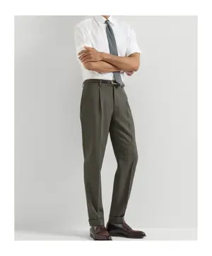 Brunello Cucinelli Virgin Wool Canvas Trousers