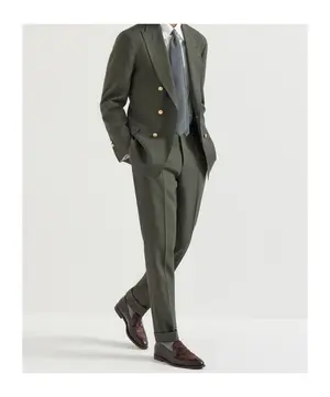 Brunello Cucinelli Virgin Wool Canvas Trousers