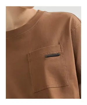 Brunello Cucinelli Cotton Jersey T-shirt With Monili Detail
