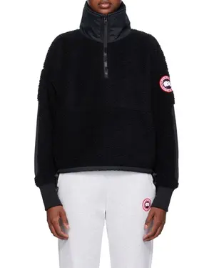 Canada Goose Stand Collar Zip-up Fleece Hoodie