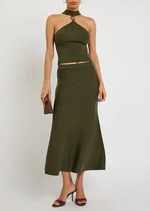 Simkhai Renlen Halterneck Merino Wool Top