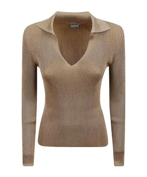 Max Mara V-neck Long-sleeved Jumper - Brown