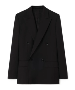 Burberry Double-breasted Wool Tailored Jacket - Black