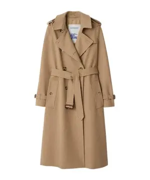 Burberry Kensington Long Trench Coat - Nude